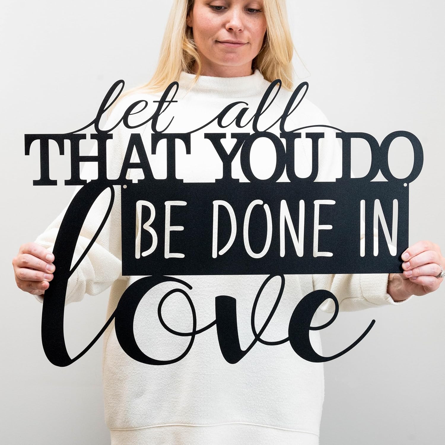 Amazon.com: Metal Wedding Gift Let All That You Do Be Done In Love Sign ...