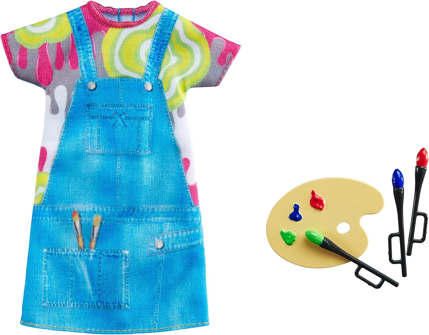 Amazon.com: Barbie Fashions - Painting Pretty Artist Doll Outfit with ...