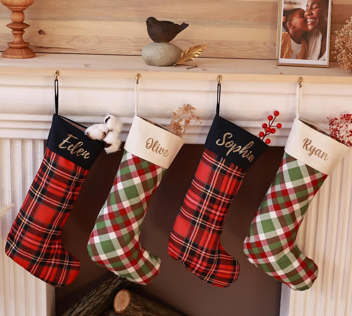 Amazon.com: MİNİBON Christmas Stocking for Holiday Home Decor and ...