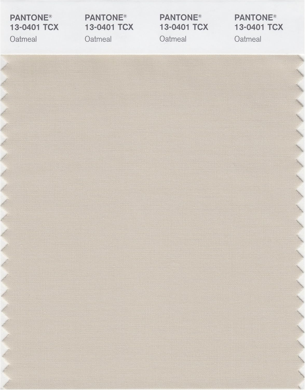 PANTONE Smart 13-0401X Color Swatch Card, Oatmeal - House Paint ...