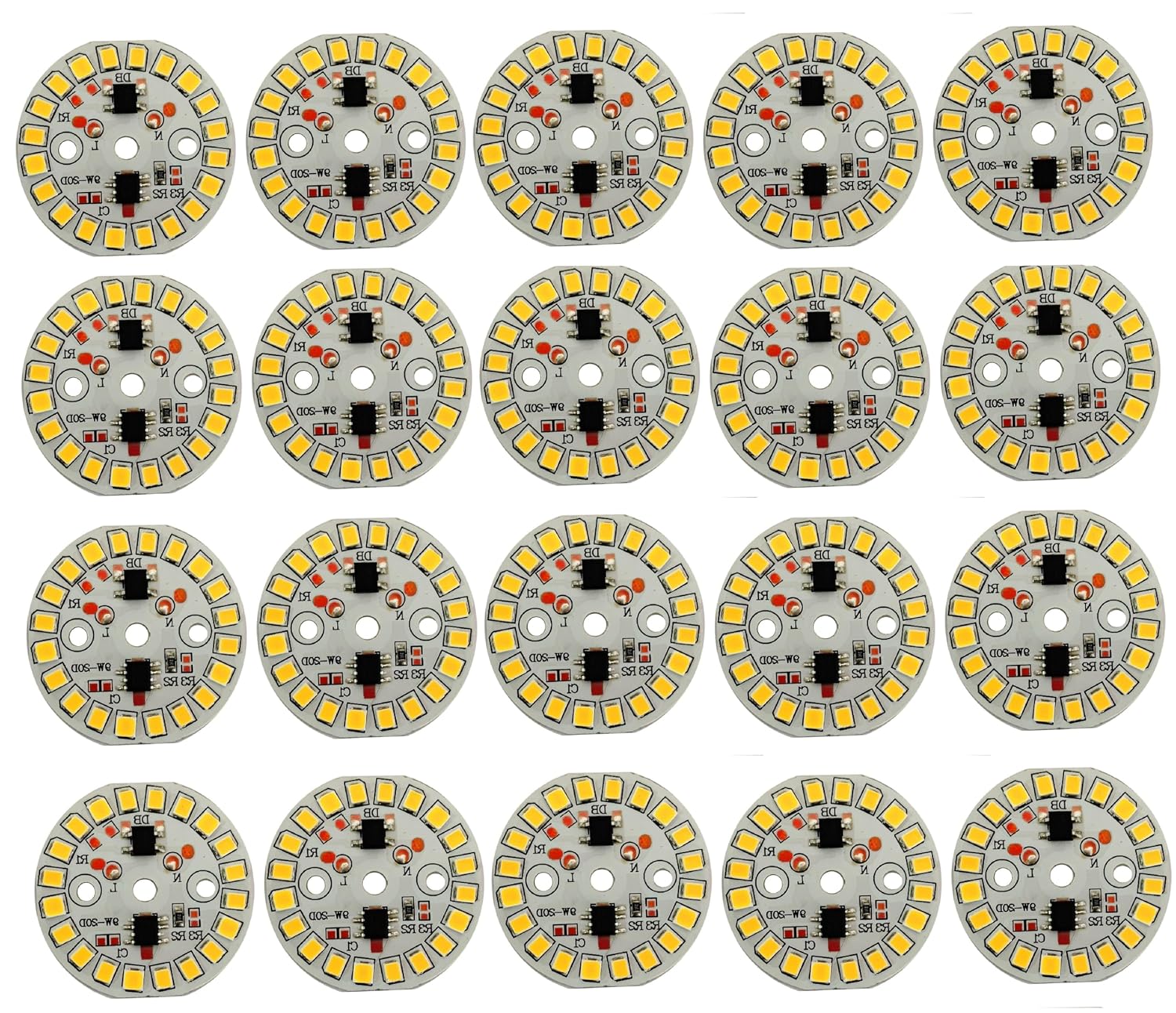Steko {20 Pieces) 9 Watt (Yellow) Color Super Bright DOB MCPCB 20 SMD ...