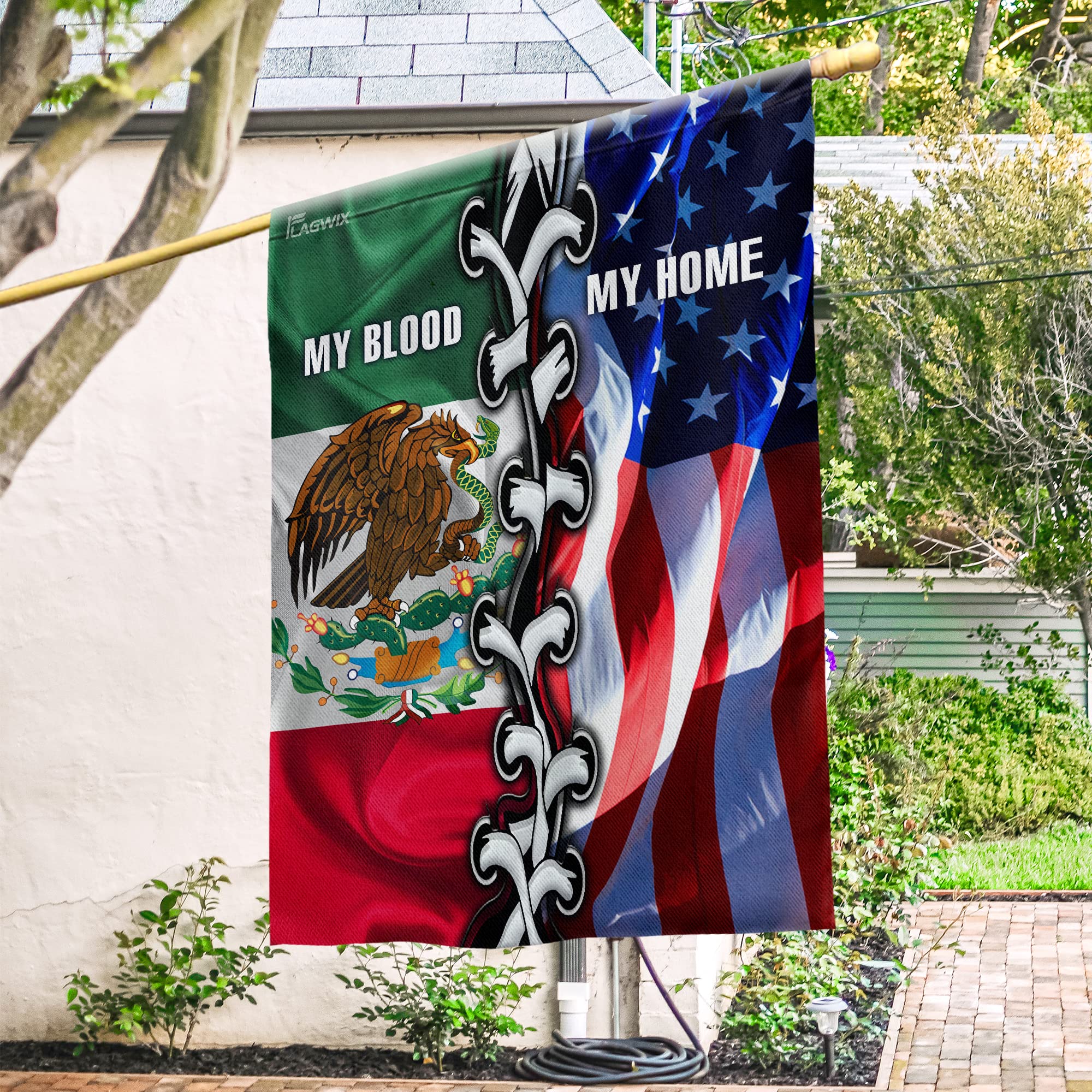 Snapklik.com : FLAGWIX Mexico Flags, My Home My Blood, Hispanic ...