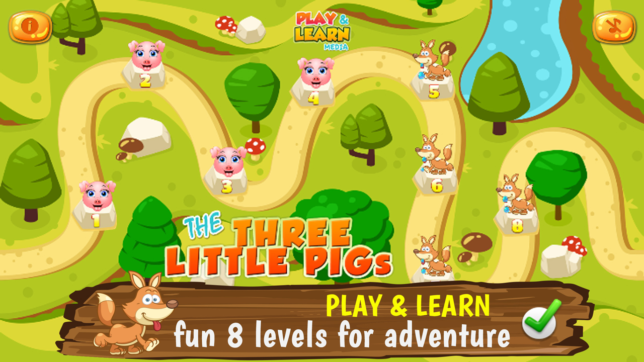 Three Little Pigs - Preschool games for little kids, fun educational ...