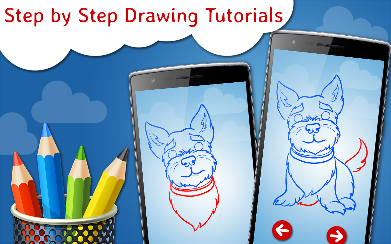 How to Draw Dogs Step by Step Drawing App - App on Amazon Appstore