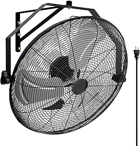 Amazon.com: Simple Deluxe 20 Inch High Velocity Wall Mount Fan with ...