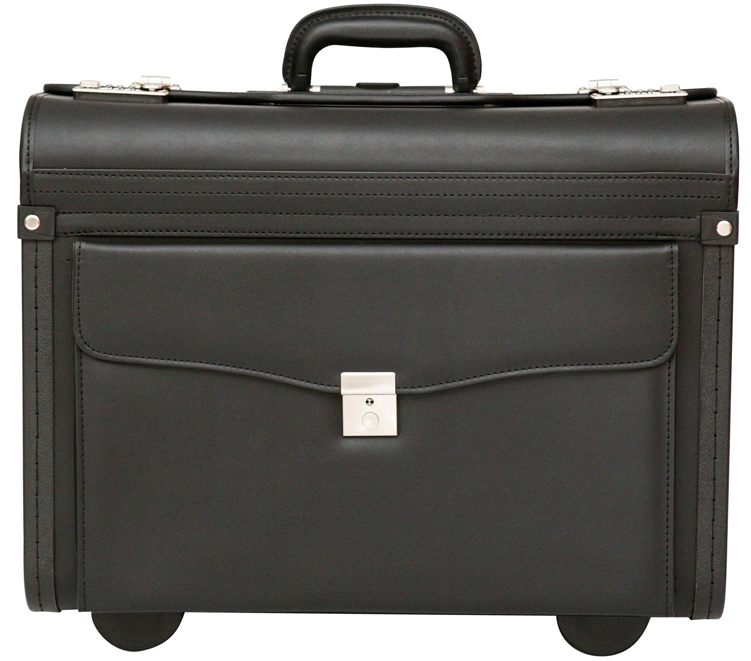 Buy Tassia Executive Leather Look Pilot Case - Front Pocket Lock ...
