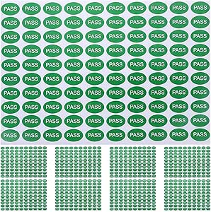 Amazon.com: GALPADA Qc Pass Inspection Labels Stickers 30X20Mm Oval ...