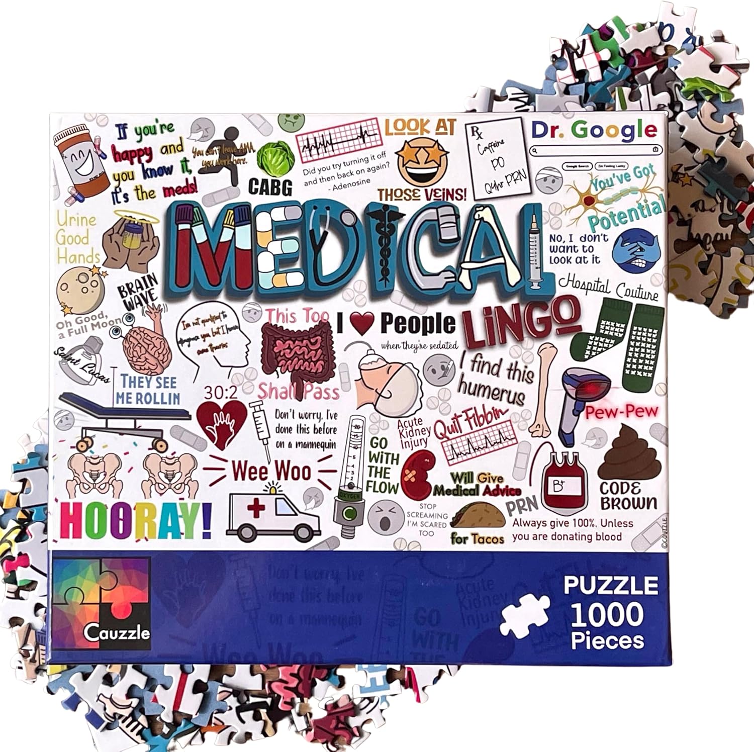Amazon.com: Medical Lingo Jigsaw Puzzle, 1000 Pieces, Healthcare Worker ...