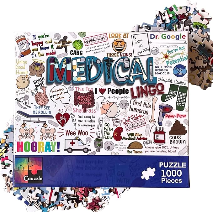 Amazon.com: Medical Lingo Puzzle – 1000 Piece Puzzle for Nurses ...