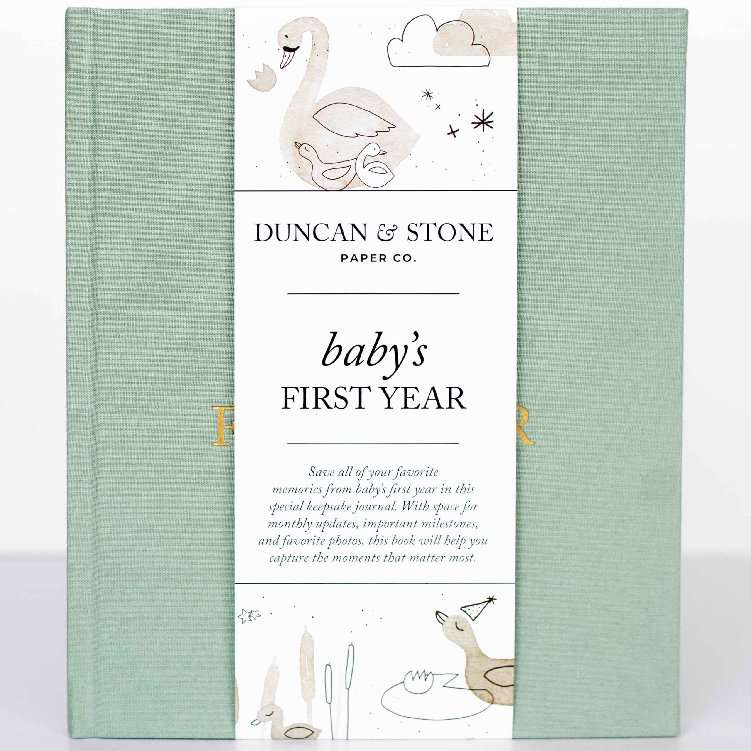 Amazon.com: Baby First Year Book (Sage Green, 112 Pages) - Memory ...