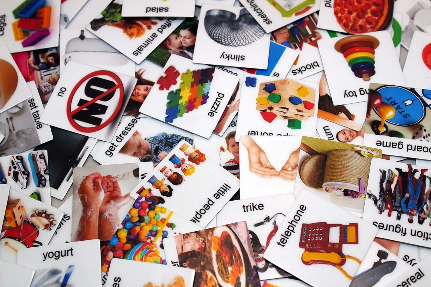 Amazon.com: Smile4Autism Small 1.5"x1.5" Loose Visual Picture Cards ...