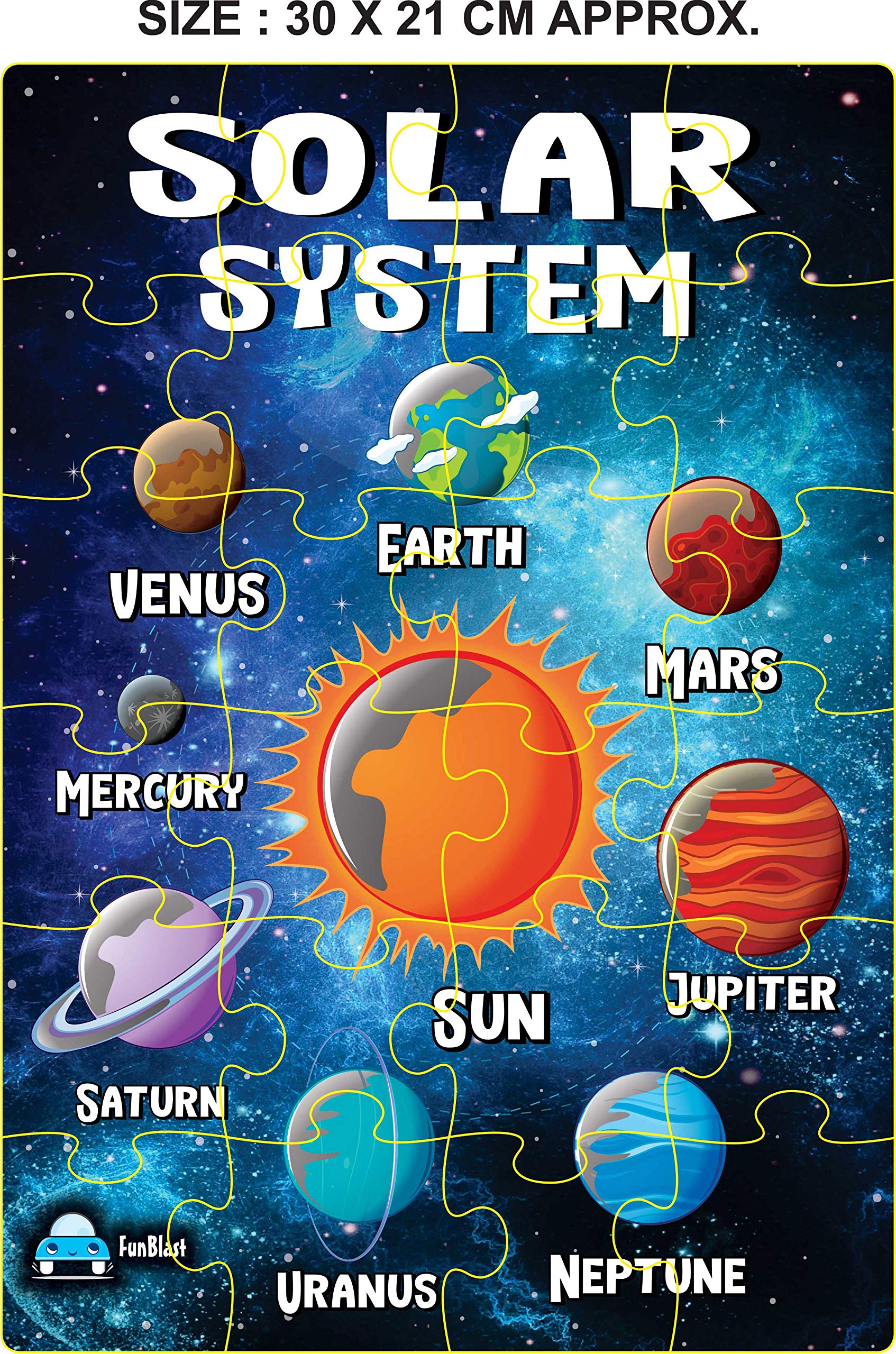 Buy FunBlast 3 in 1 Jigsaw Puzzle for Kids -Solar System, Map of India ...
