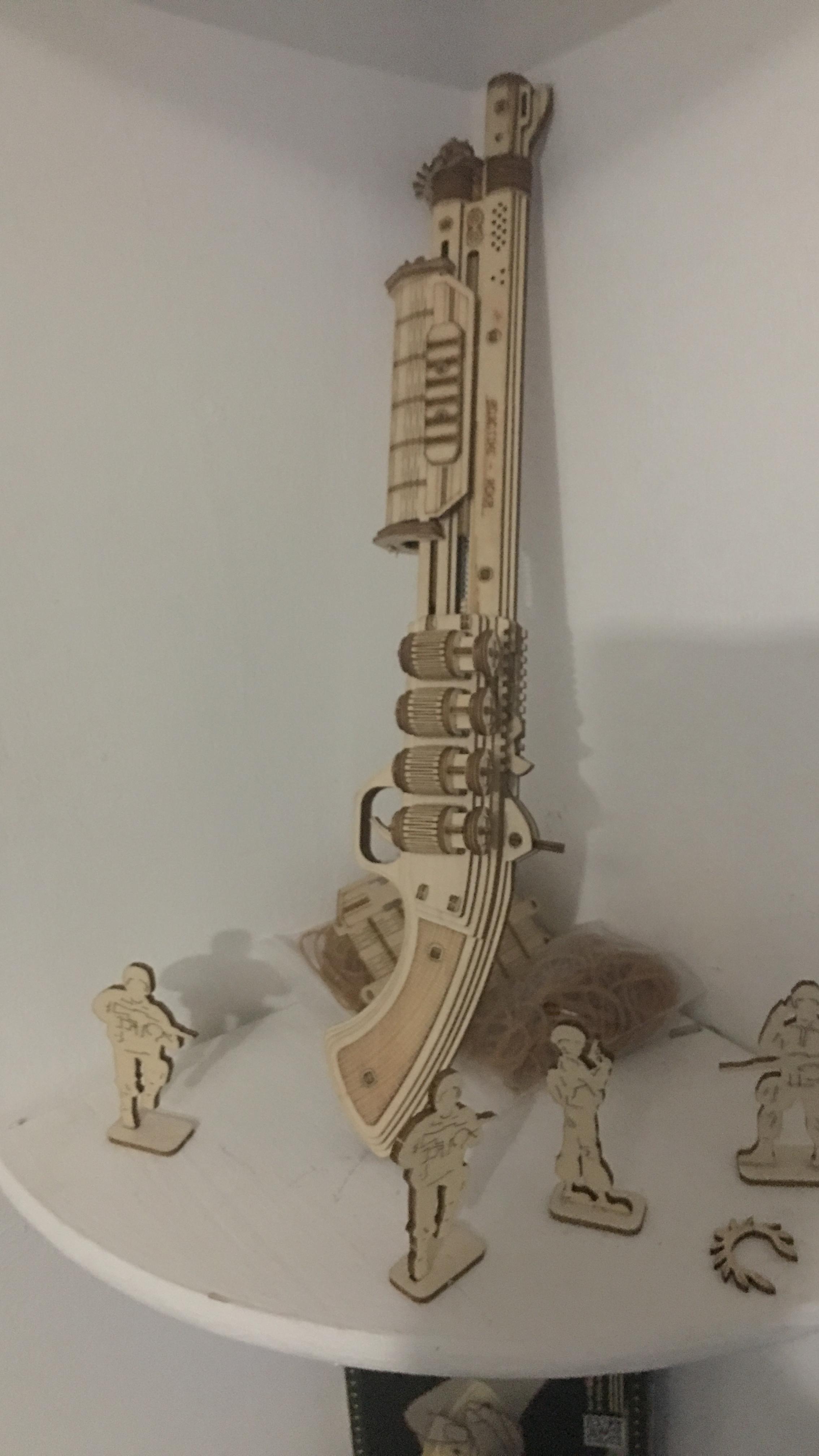 ROBOTIME Wooden Model Kits for Adults Rubber Band Toy 3D Puzzle ...