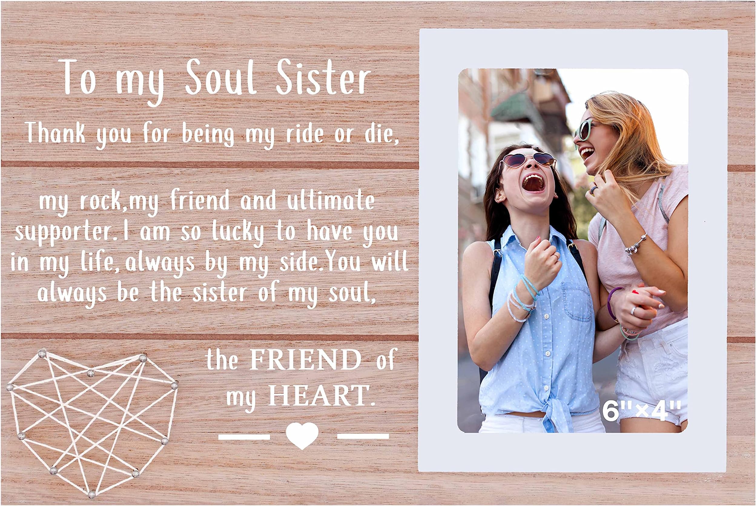 Amazon.com - HALUOSI Friend Gift, Tabletop Picture Frame Plaque Gift ...