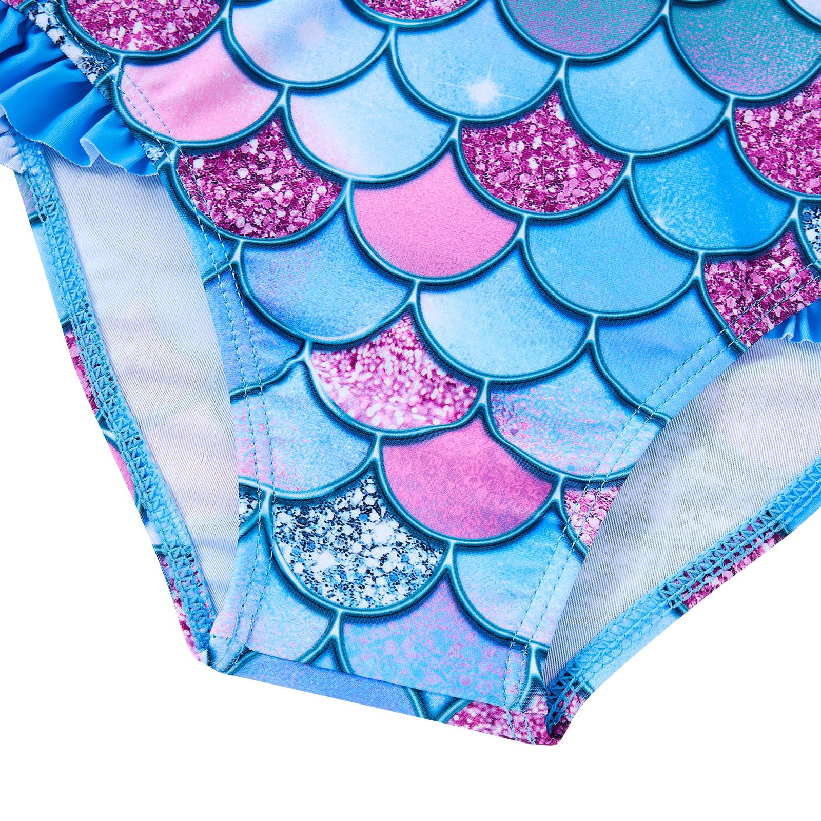 Snapklik.com : 2-Piece Swimsuit For Girls 6 7 Kids Cute Mermaid ...