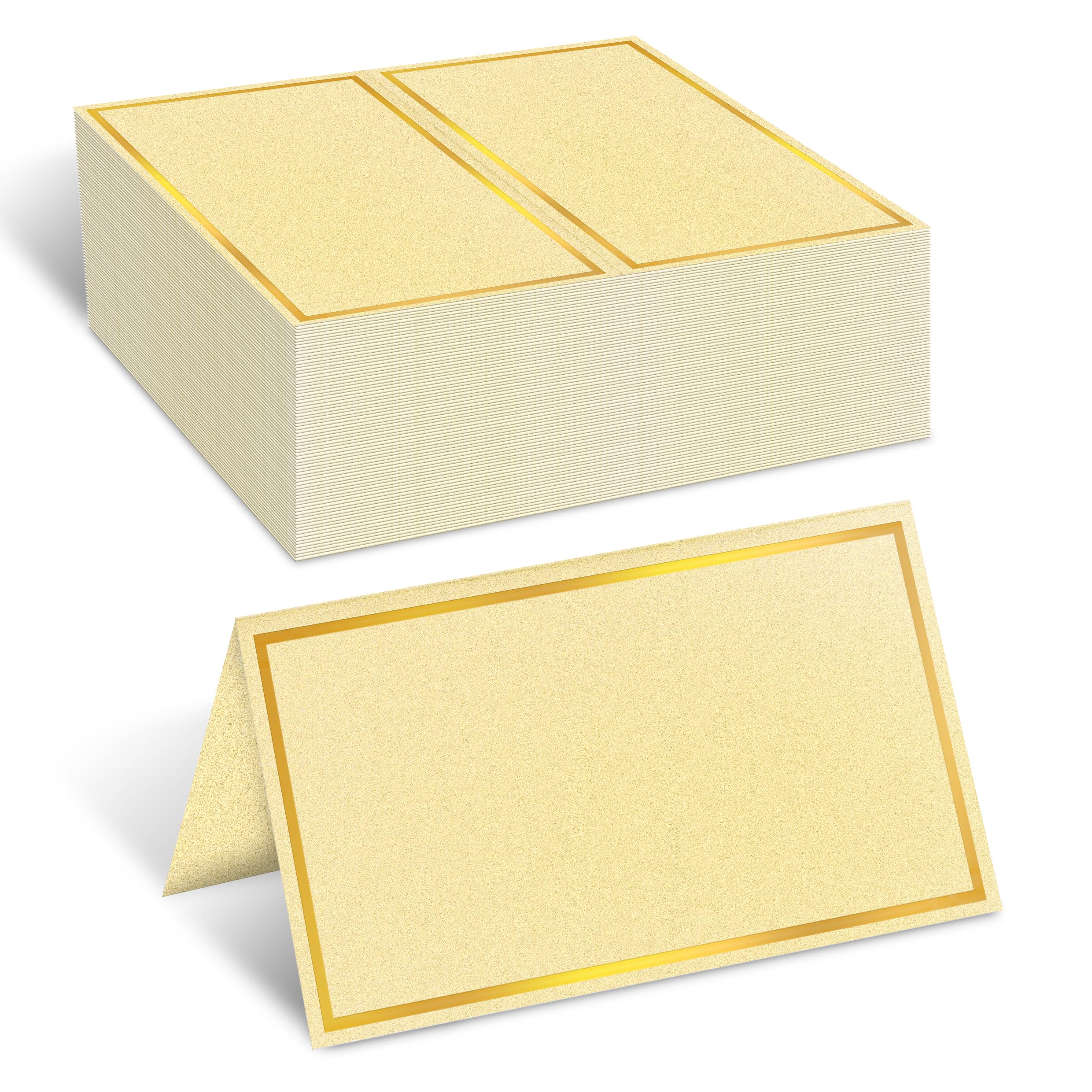 Amazon.com: AVERZELLA 100 Pack Metallic Table Cards Place Cards Name ...