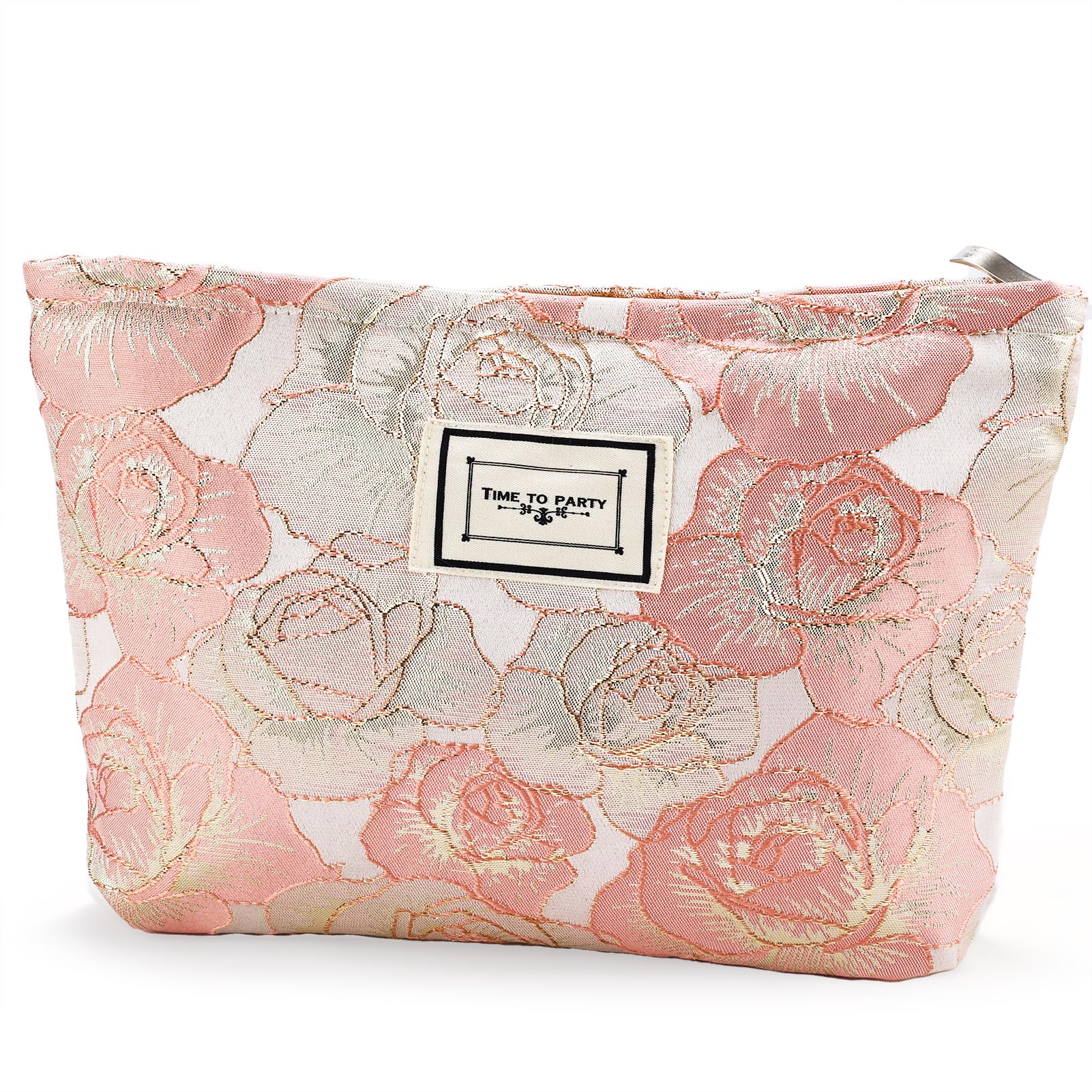 Amazon.com: URSKYTOUS Rose Flower Makeup Bag Travel Large Cosmetic Bag ...