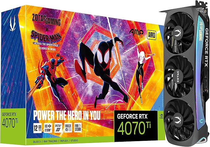 Amazon.com: ZOTAC Gaming GeForce RTX 4070 Ti AMP AIRO Spider-Man ...