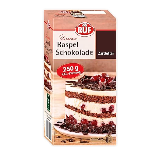 RUF Raspelschokolade Zartbitter, hauchdünne geraspelte Schokolade ...