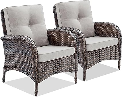 Amazon.com: Belord Patio Club Chair Wicker Chairs - Outdoor High Back ...