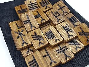 Amazon.com: Foxy Ogham Runes Set, Rune Stones as Pagan Supplies: Wicca ...