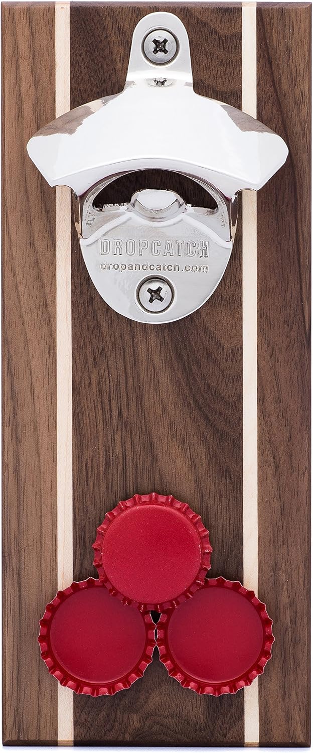 Amazon.com: DropCatch Magnetic Wall Mounted Bottle Opener & Cap Catcher ...