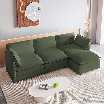 Amazon.com: ROWHY Oversized Modular Sectional Sofa with Movable Ottoman ...