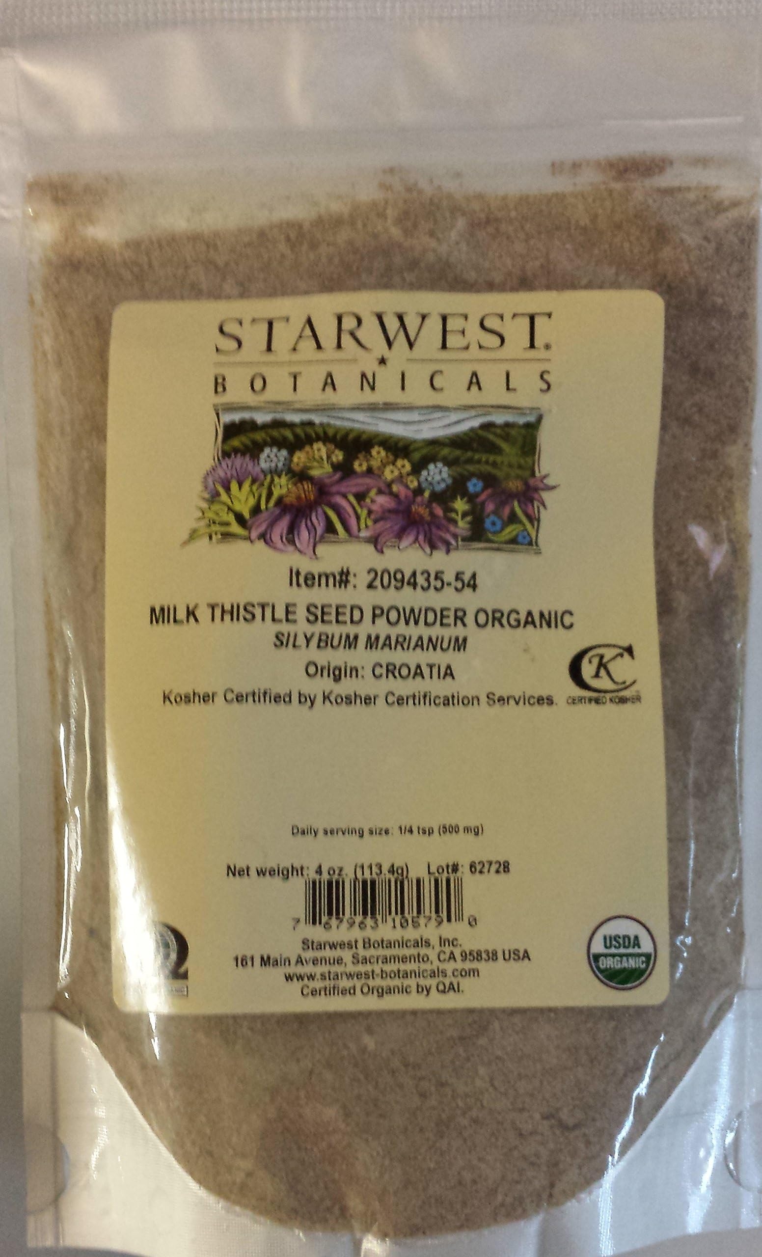 Amazon.com: XPRS Nutra Organic Milk Thistle Seed Powder - Premium Milk ...