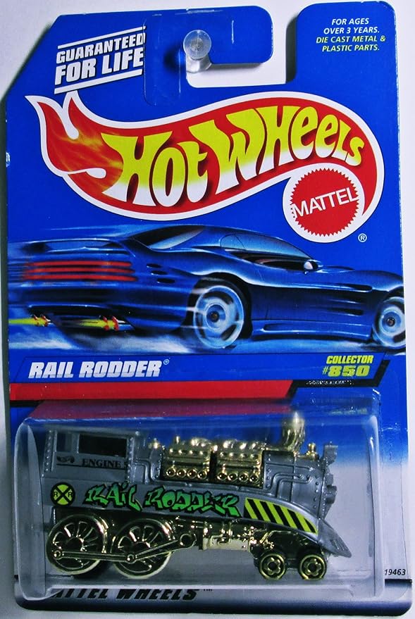 Amazon.com: Mattel Hot Wheels 1998 1:64 Scale Silver Rail Rodder Die ...
