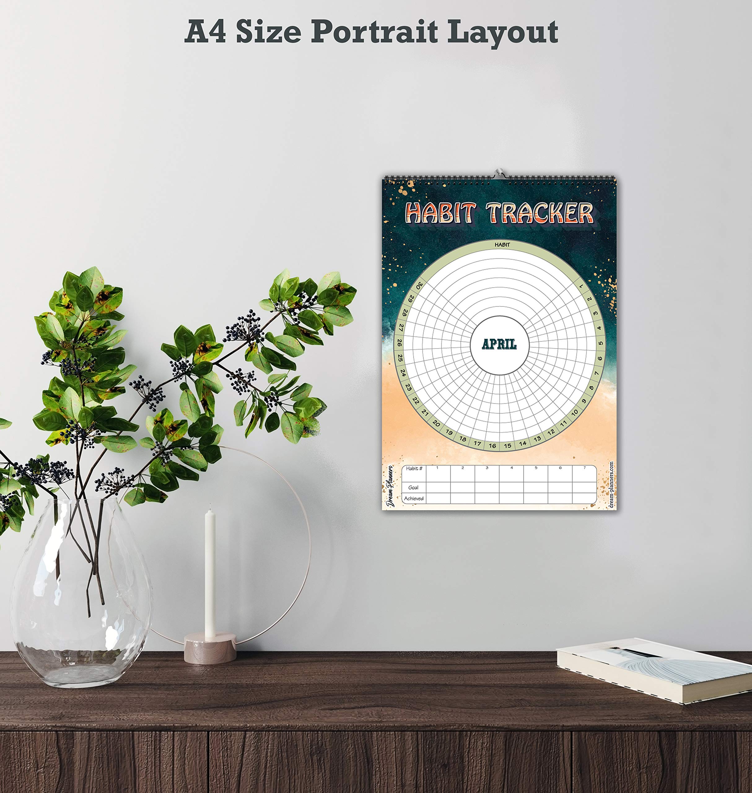 Buy Habit Tracker Calendar by popular British stationery | 12 month ...