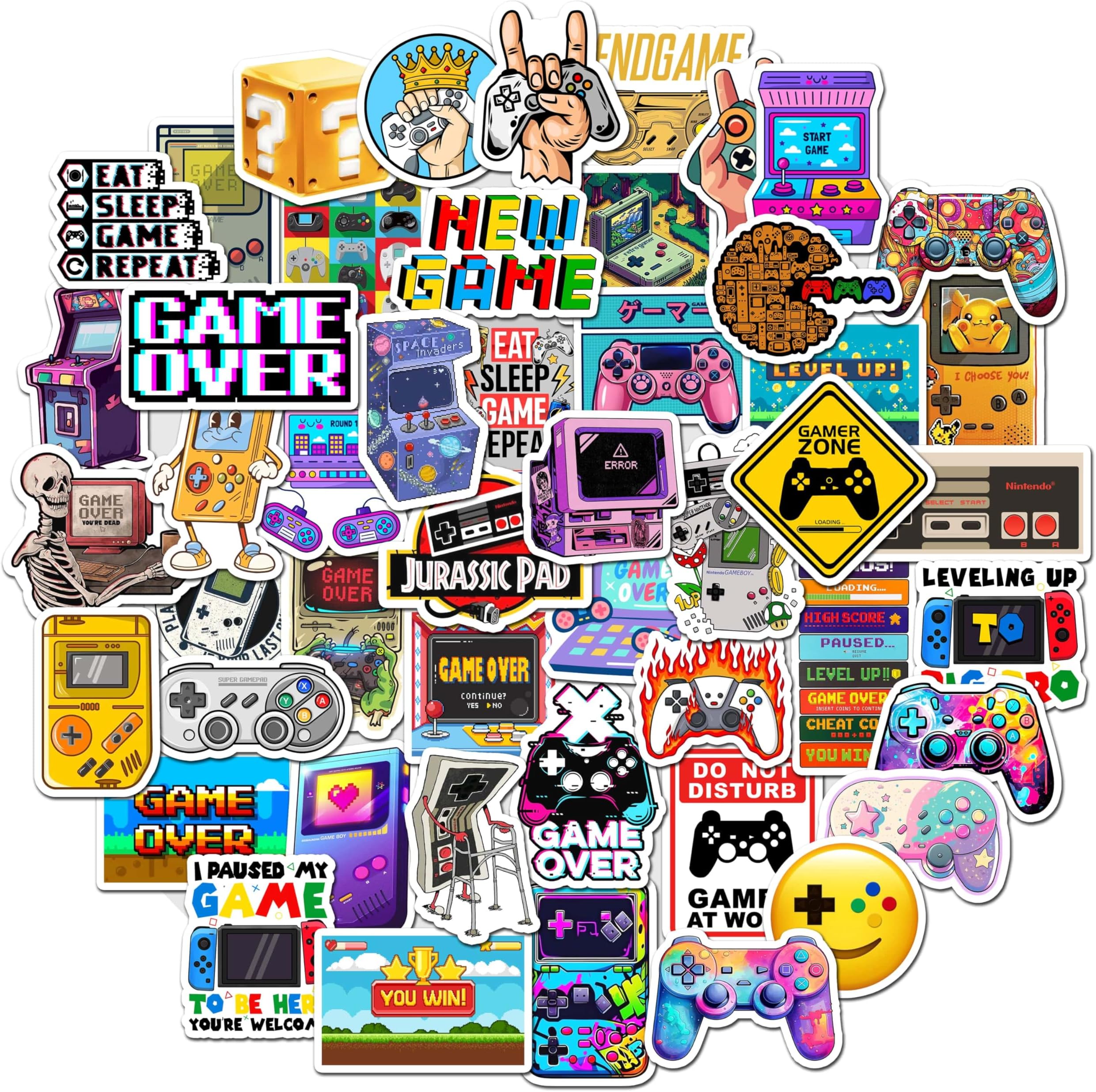 Amazon.com: 100Pcs Video Game Stickers for Water Bottles Stickers for ...