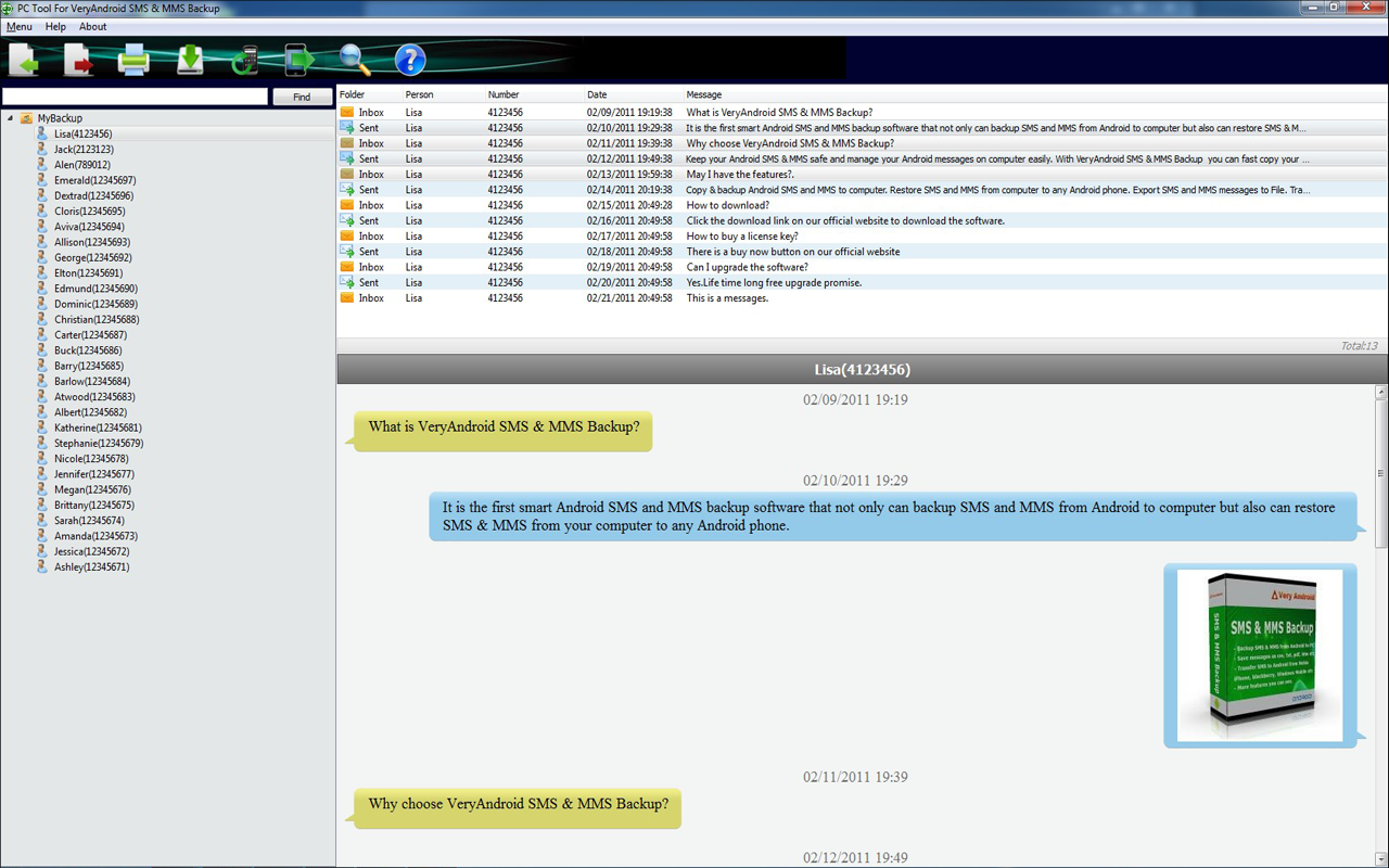 VeryAndroid SMS & MMS Backup:Amazon.com:Appstore for Android