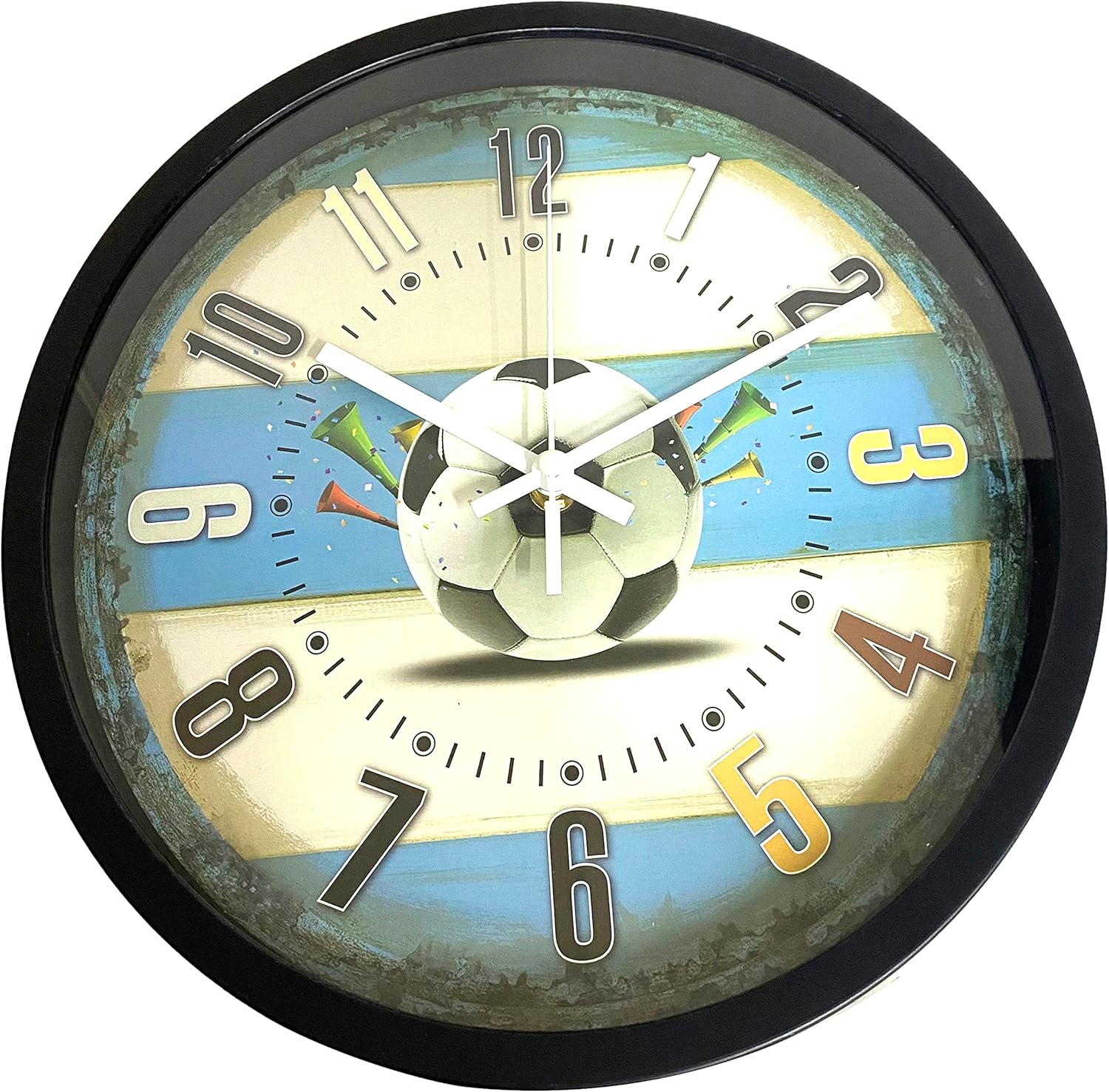 GOGO Home Brand Football Player Scores Goal Football Wall Clock 30x30 ...