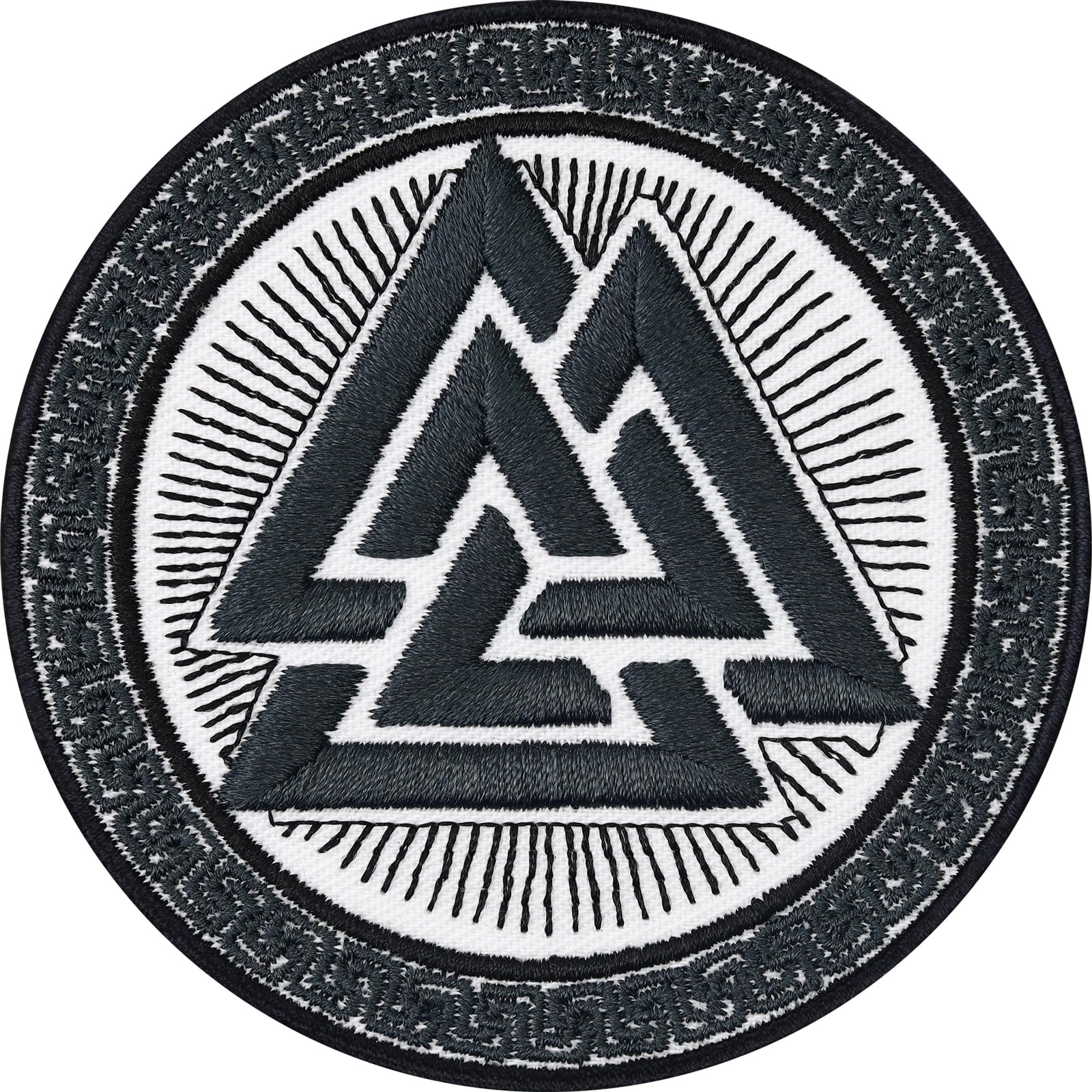 Valknut Wallpaper 1 By White And Red Valknut Iron On Embroidered Patch