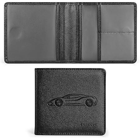 Amazon.com: Car Registration and Insurance Holder,Premium PU Leather ...