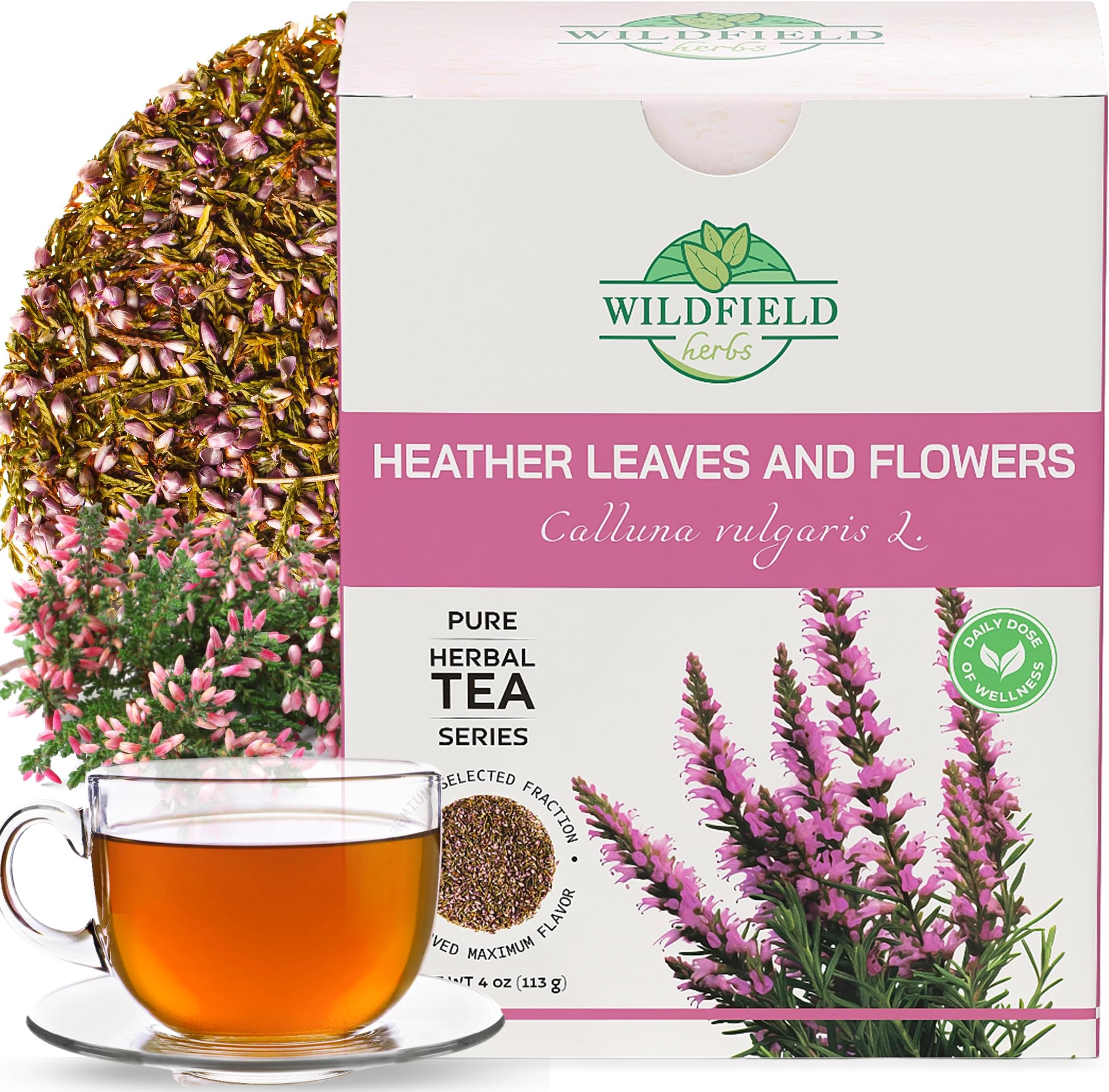 Amazon.com : 4 oz. Dried Heather Flowers And Leaves Herbal Tea (Calluna ...
