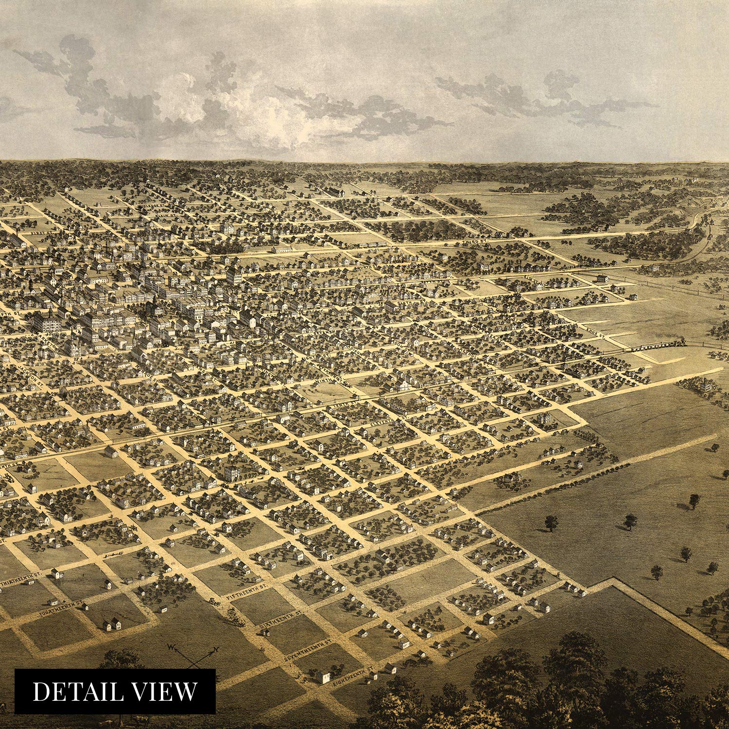 Old Aerial Photos Of Springfield Illinois Old State Capitol In