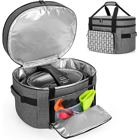 Amazon.com: HOMEST Slow Cooker Bag for Crock-Pot 6-8 Quart, Insulated ...