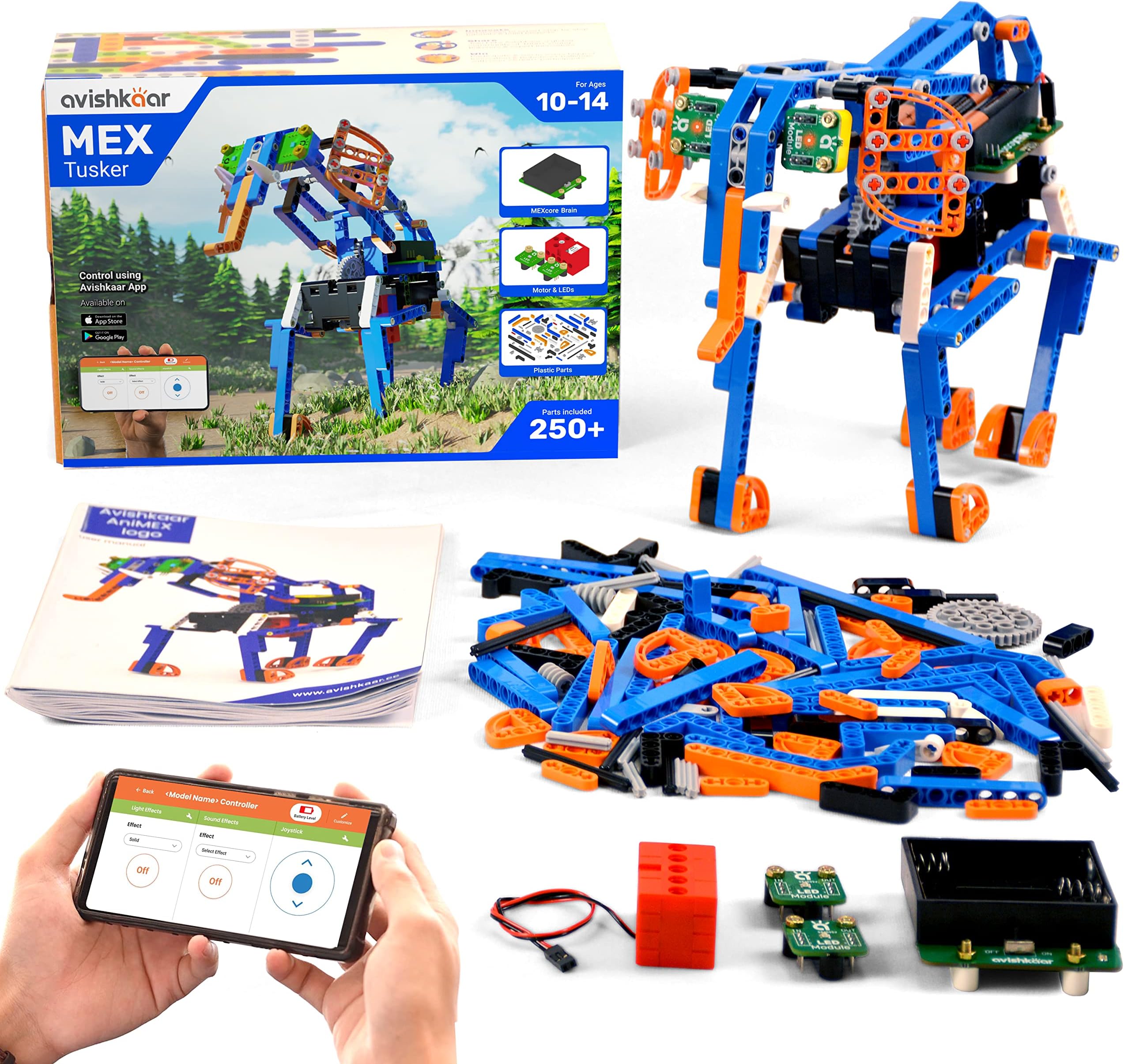 Buy Avishkaar MEX DIY Robotics Advanced Kit, Robot Toys for Kids Aged 8 ...