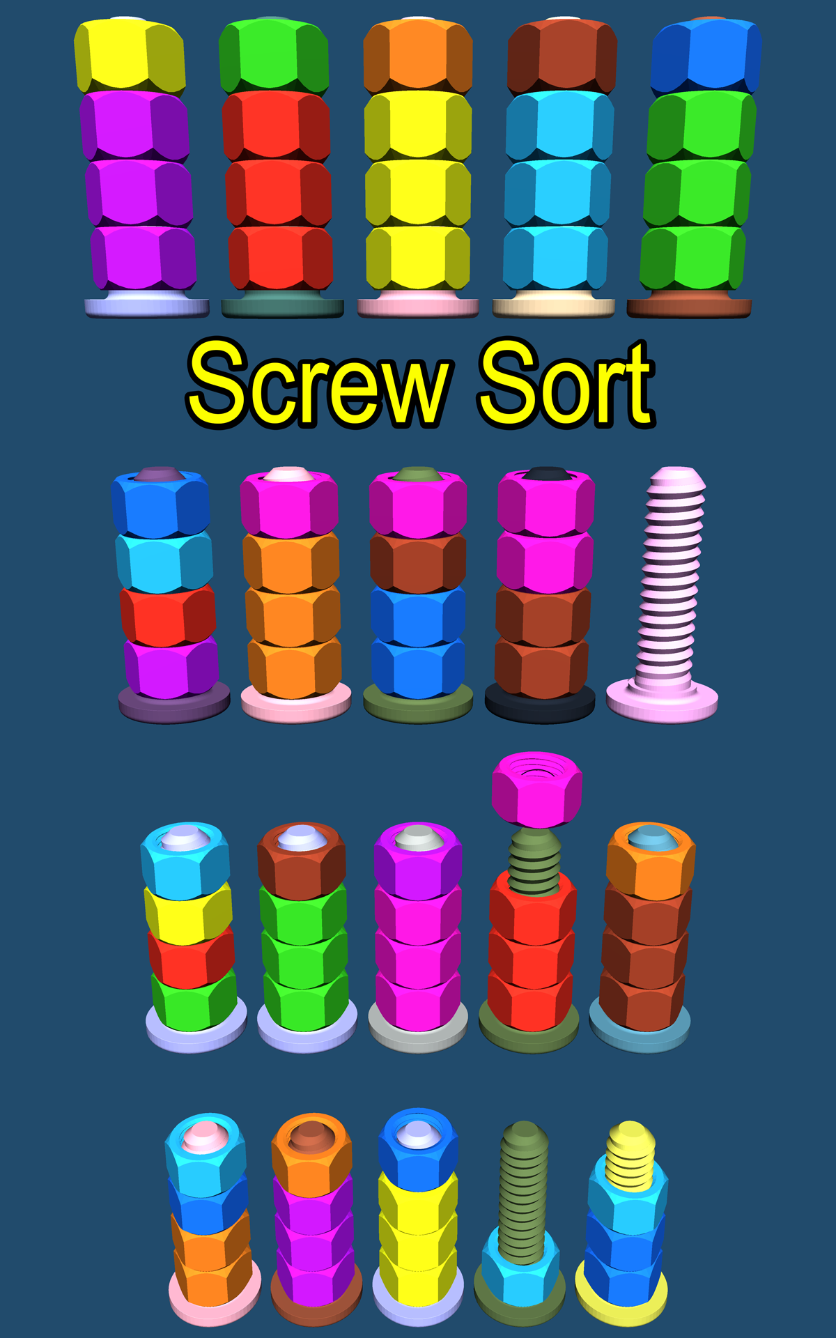 Nuts and Bolts Screw Puzzle Sort - App on Amazon Appstore