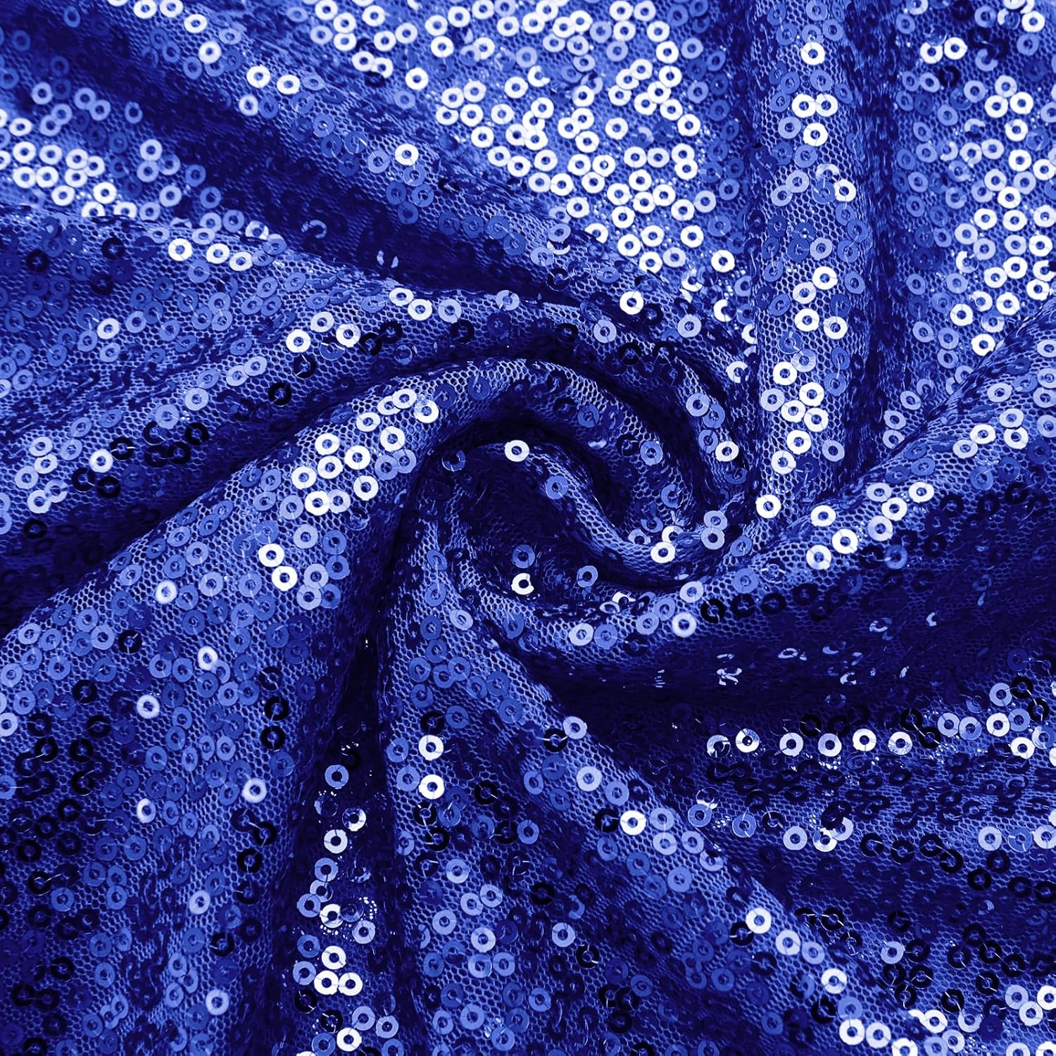Amazon.com: DLCFLF Royal Blue Sequin Fabric by The Yard, 1 Yard Sparkly ...