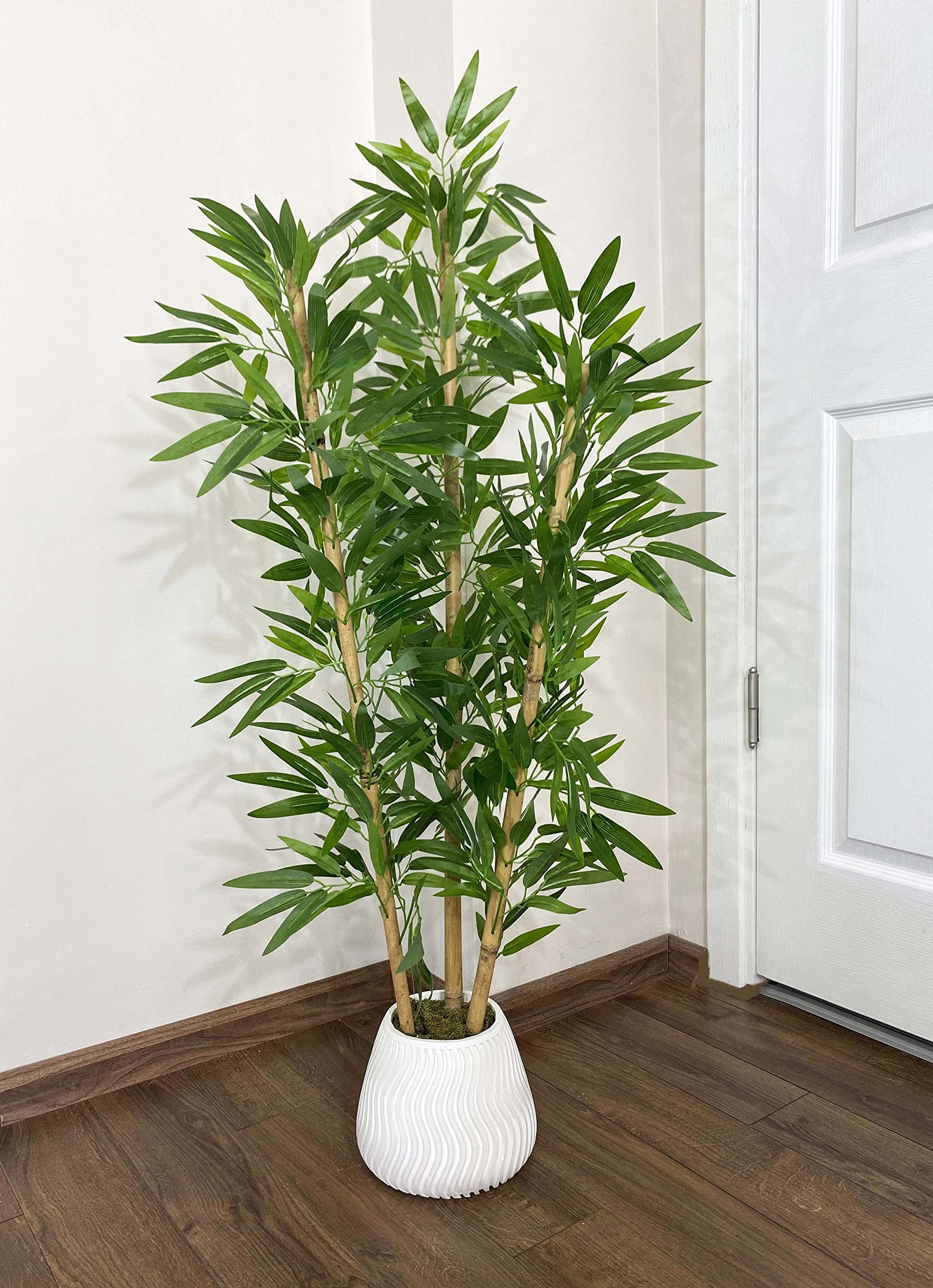 140 cm yapay bambu spiral beton saksıda : Amazon.com.tr: Ev ve Yaşam