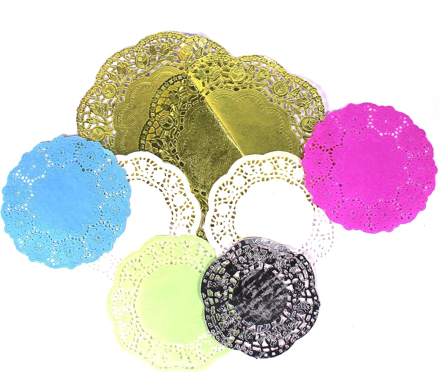 Assorted Metallic and Coloured Doilies by BCreative® : Amazon.co.uk ...