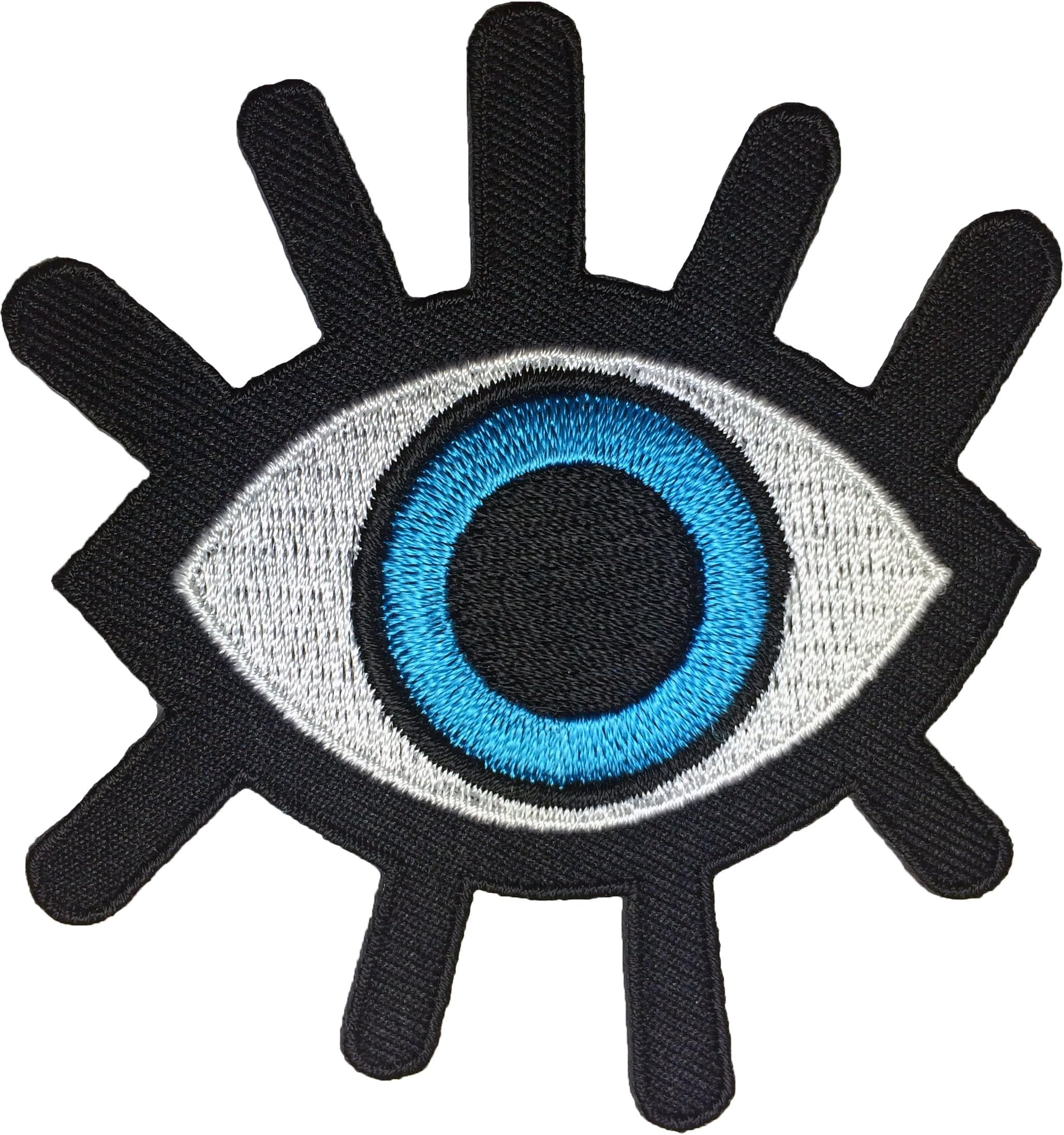 Amazon.com: Lucky Evil Eye Patch, 3 inches - Hamsa Protection Amulet Blue Eye Jeans Patch ...