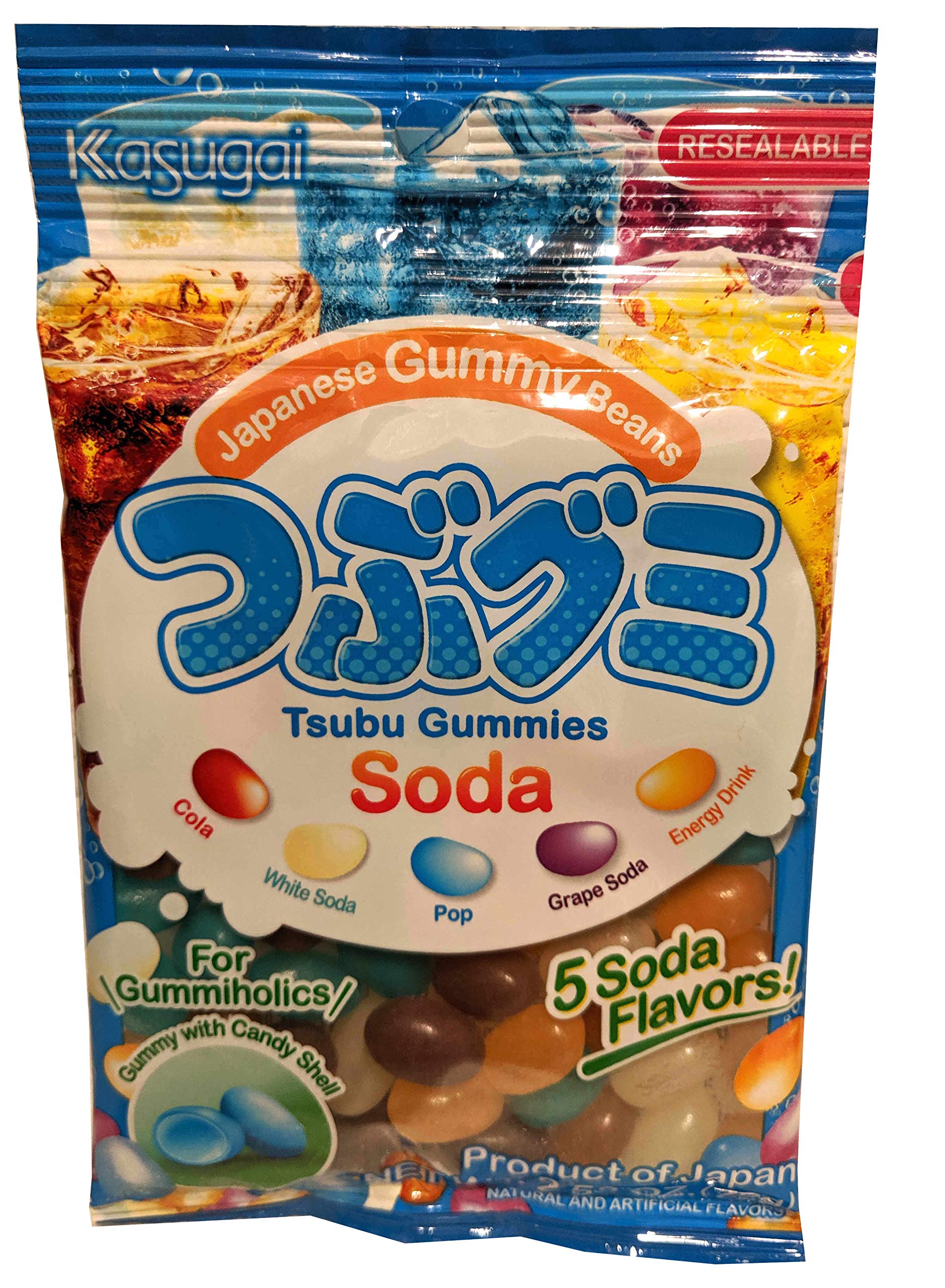 Buy Kasugai Tsubu Gummy Jelly Beans Chewy Candy Japan Ramune Soda, Cola ...