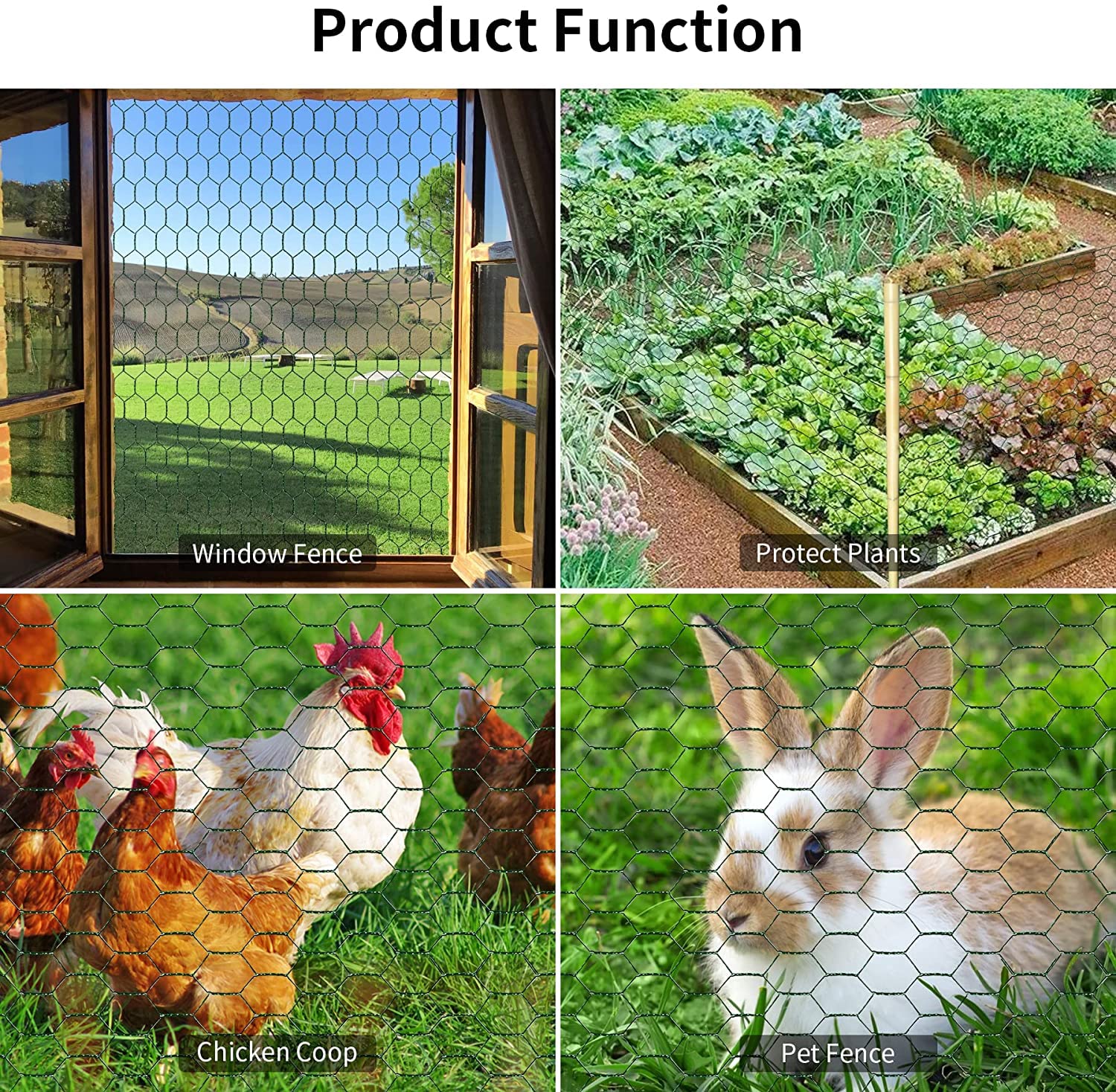 Snapklik.com : Chicken Wire 13.7 In X 237 In Poultry Wire Netting ...