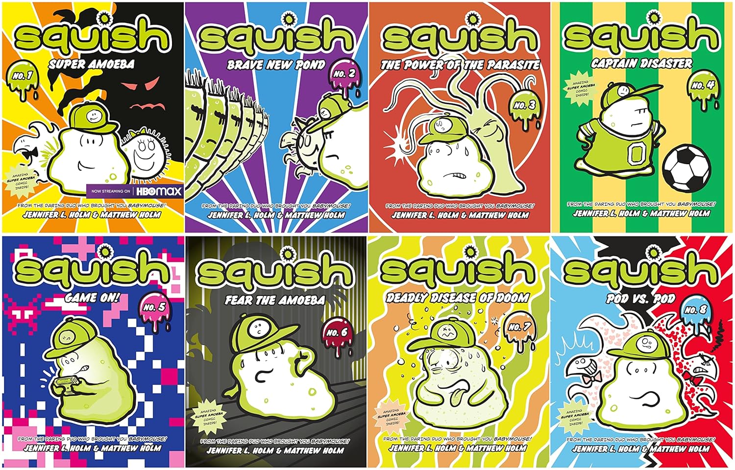 NEW! Squish Series 8 Books Collection: Jennifer L. Holm, Matthew Holm ...