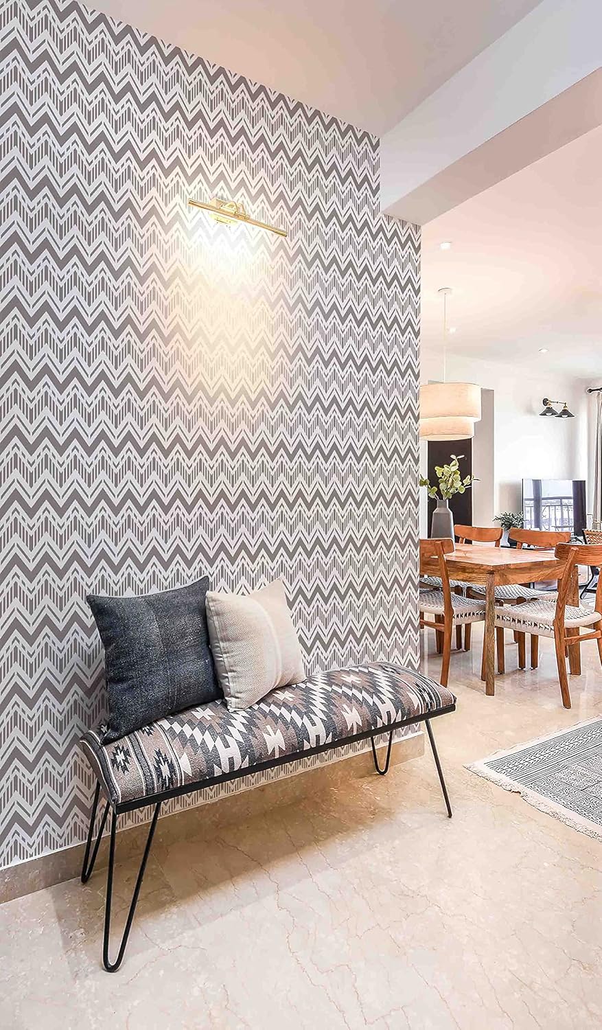 WallDesign Artistic Chevron Paint Stencil Design for Shop, Home Decor ...