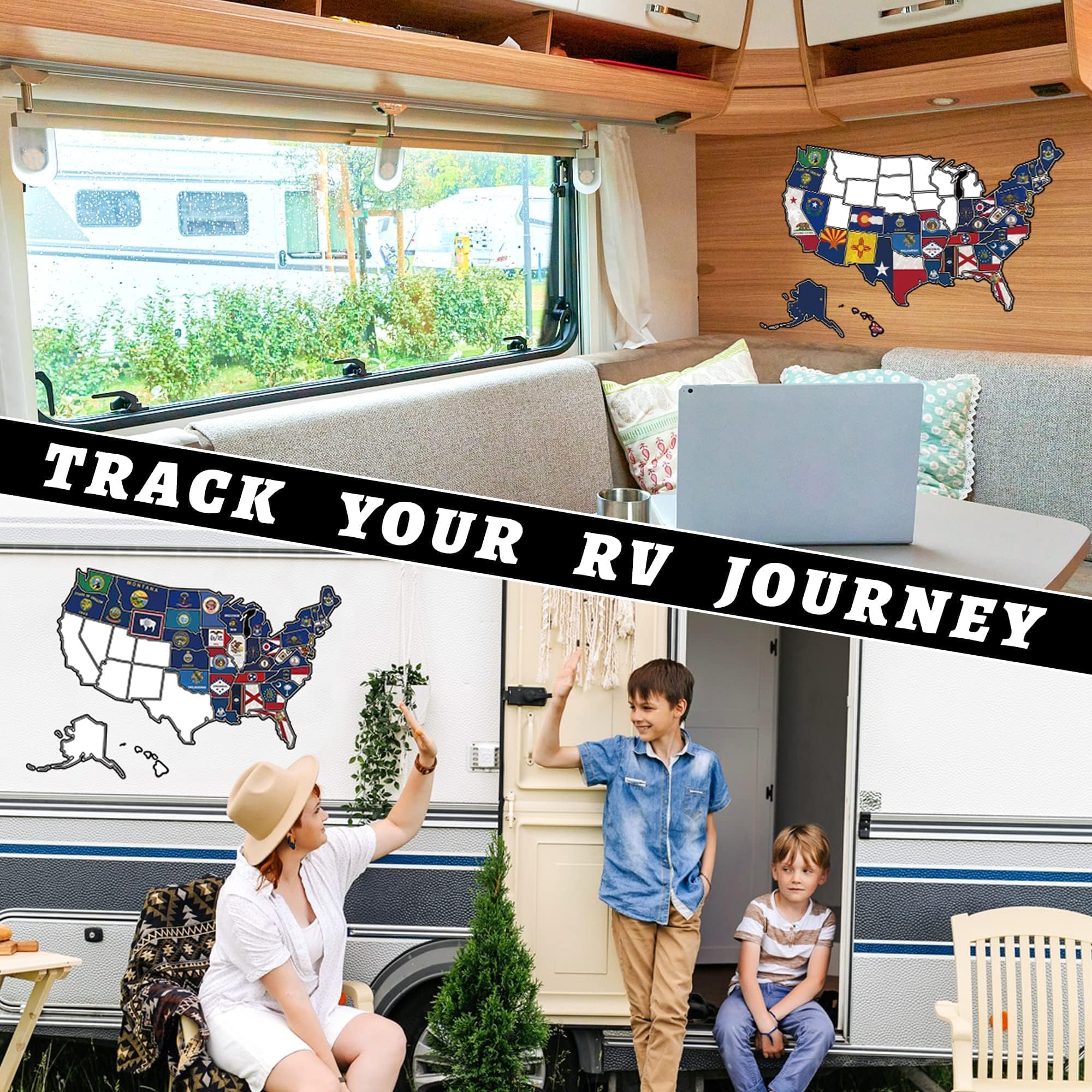 Snapklik.com : RV State Travel USA Map Sticker