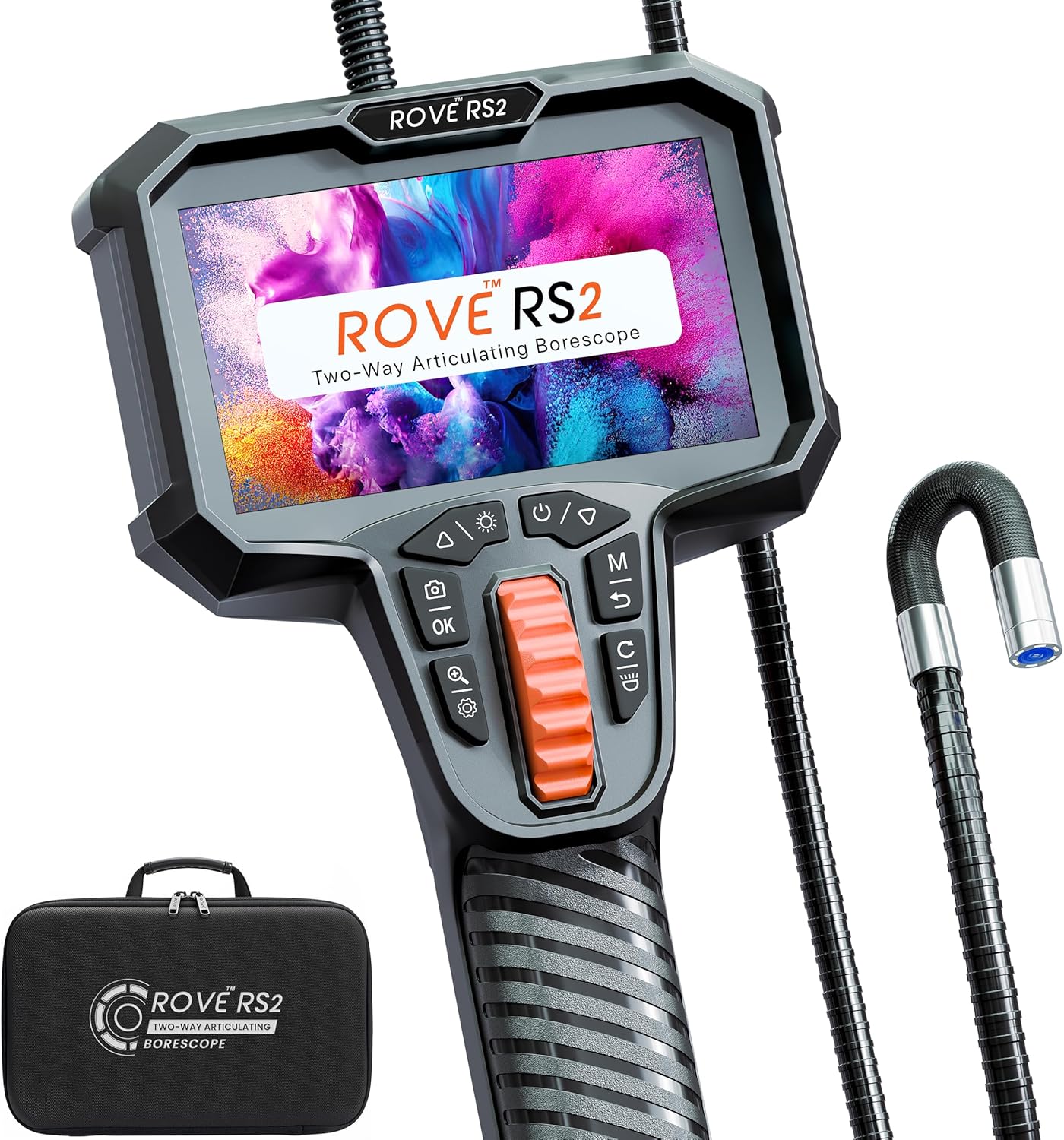 Amazon.com: ROVE RS2 Two-Way Articulating Borescope Camera with Light ...